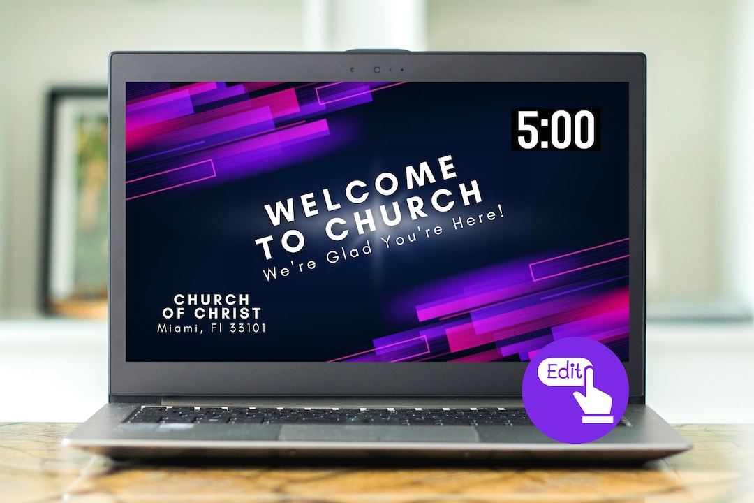 Editable Countdown Intro for Church Services With Music, Facebook, Zoom ...