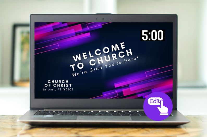 Editable Church Countdown Timer: Worship Intro Template (digital ...
