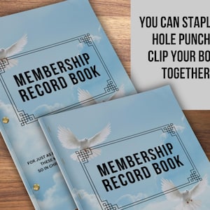 Editable Church Membership Record Book Template (canva Template) - Etsy