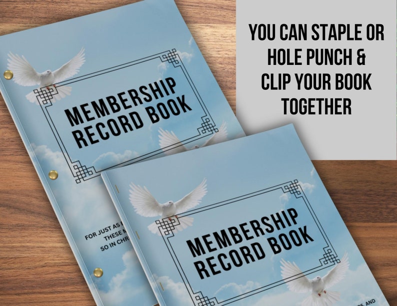 Editable Church Membership Record Book Template (canva Template) - Etsy