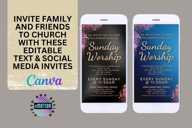 Church Invitation Flyer Template, Text Messaging and Social Media ...