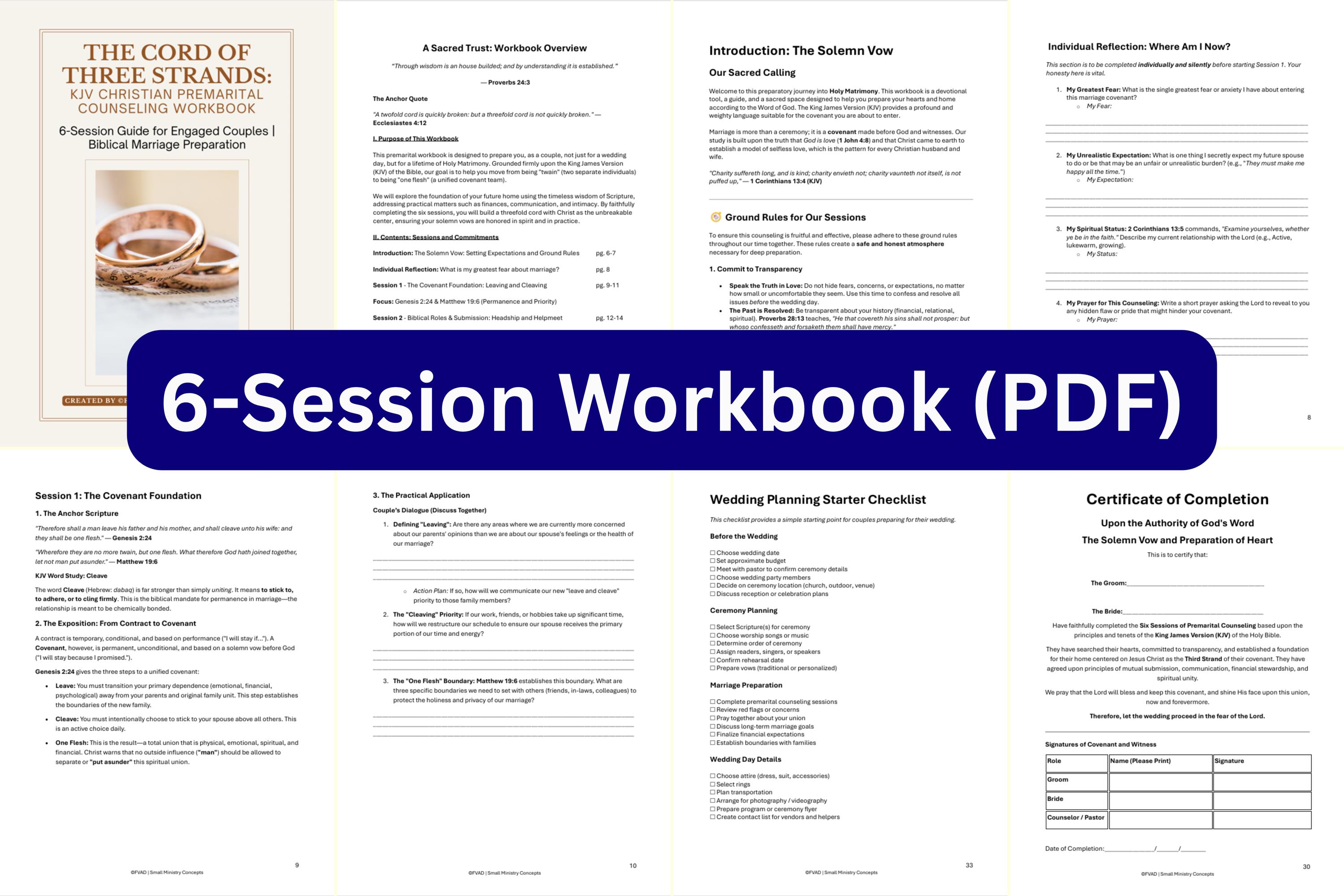 KJV Christian Premarital Counseling Workbook | Marriage Prep (digital ...
