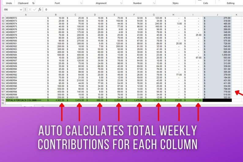 Church Offering Tracker: Weekly Contribution Excel Template (digital ...