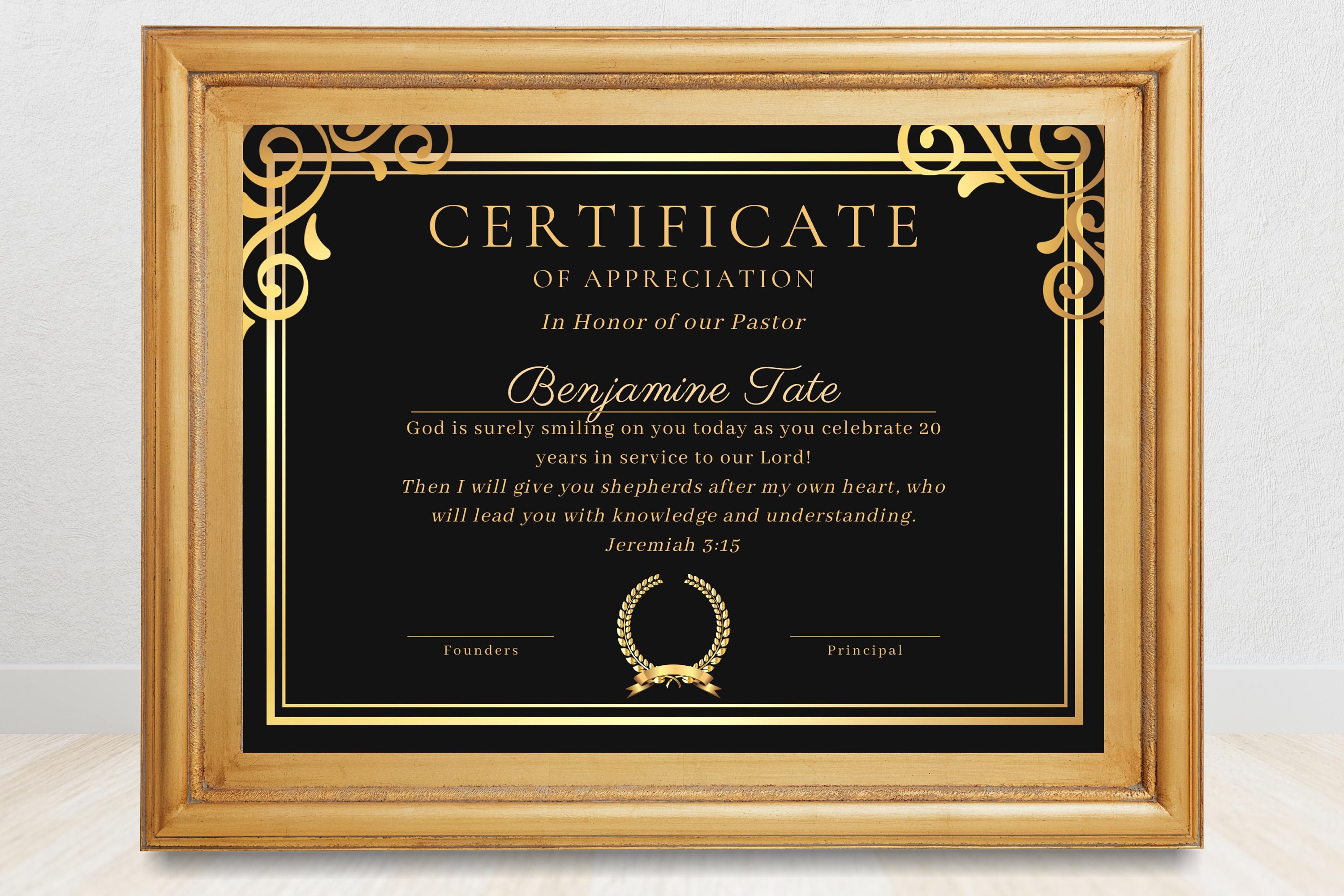 Editable Elegant Religious Honor Award Certificate, Appreciation Award ...