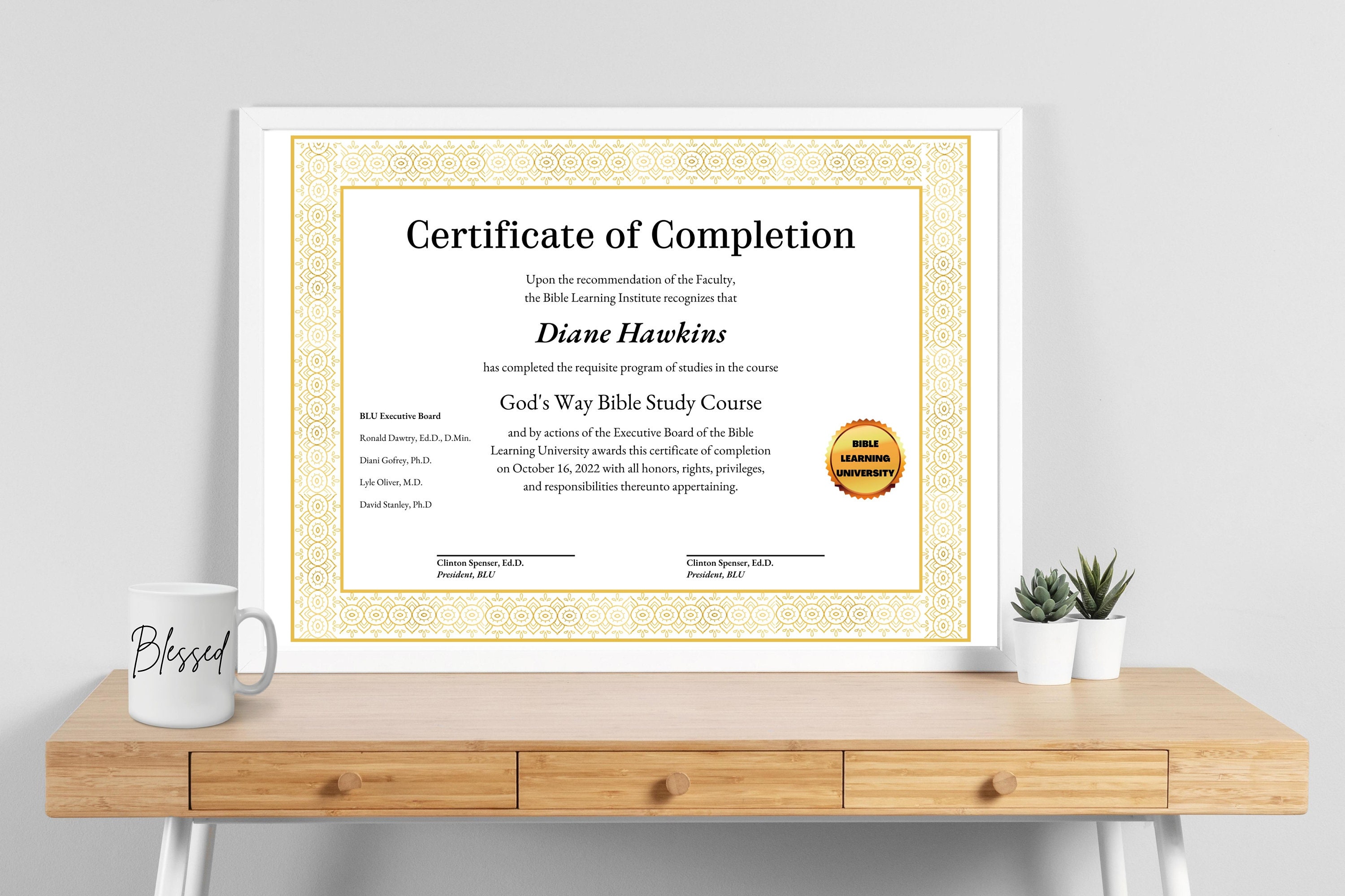 Editable Bible Study Certificate of Completion Template (digital ...