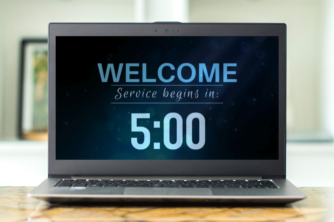 Church Countdown Timer Video: Worship Service Intro (digital Download ...