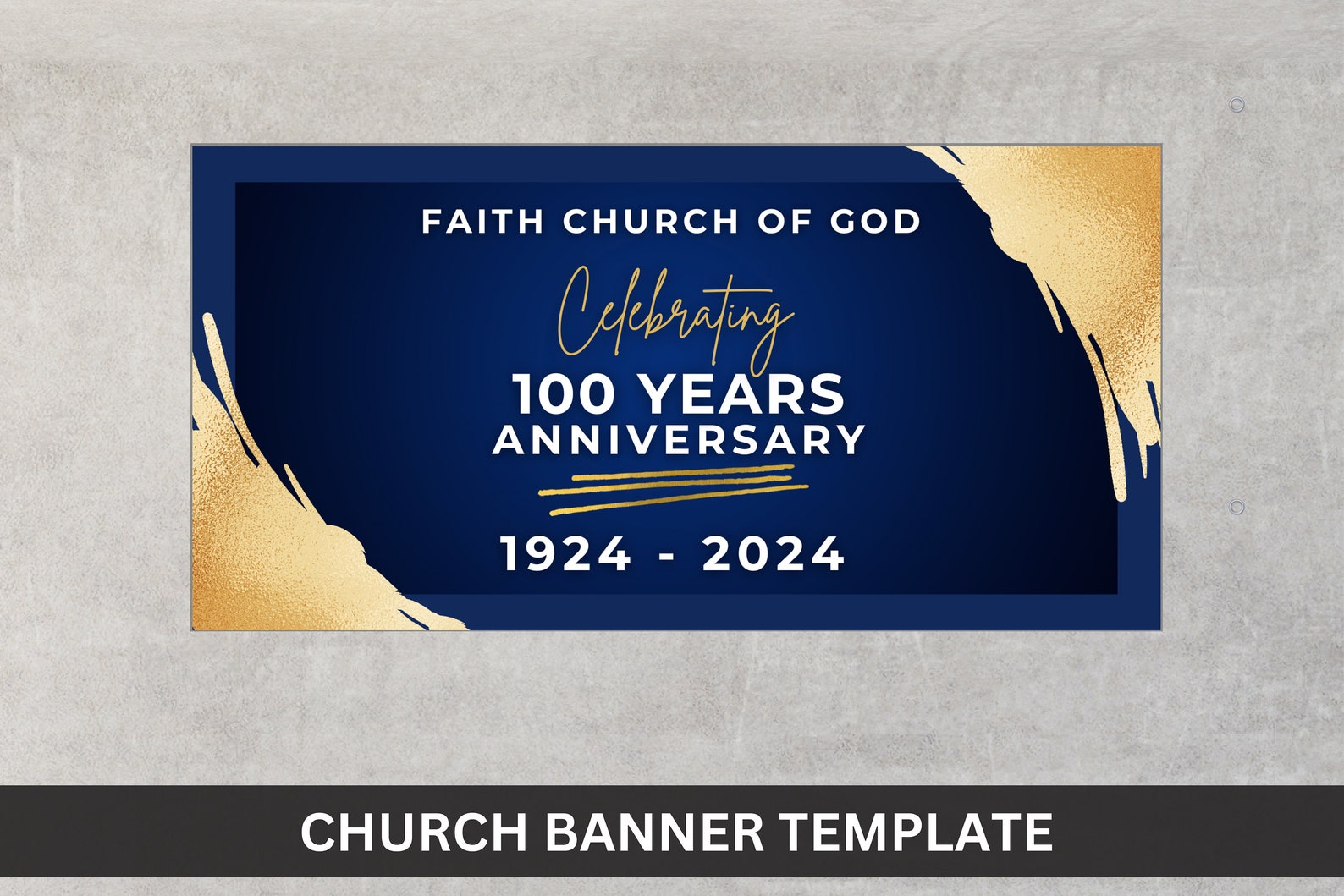 Editable Church Anniversary Banner Template | Church Celebration Wall ...