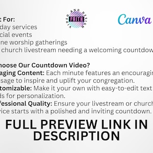 Church Countdown Video: Editable Canva Template (digital Download) - Etsy