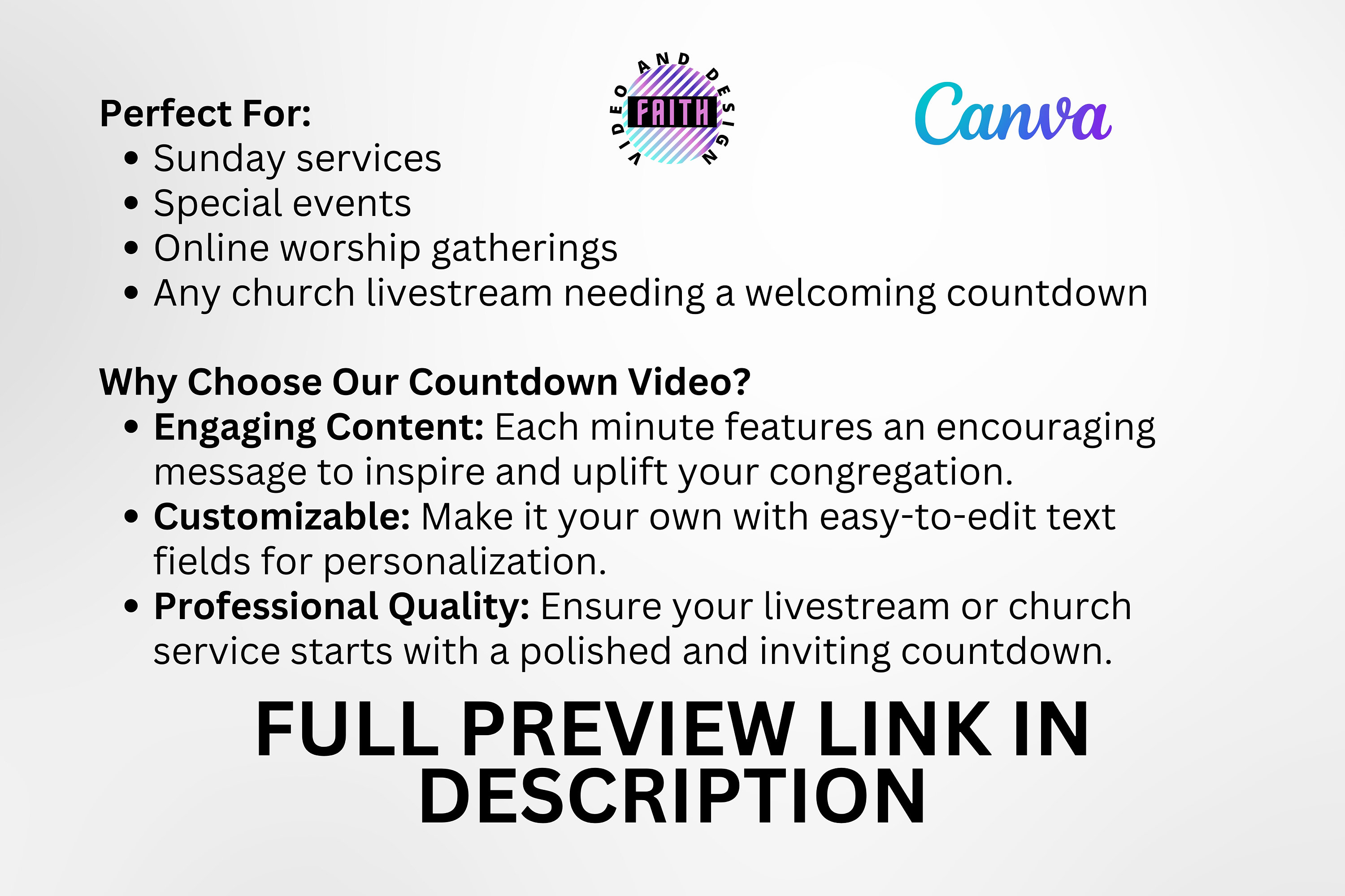 Church Countdown Video: Editable Canva Template (digital Download) - Etsy