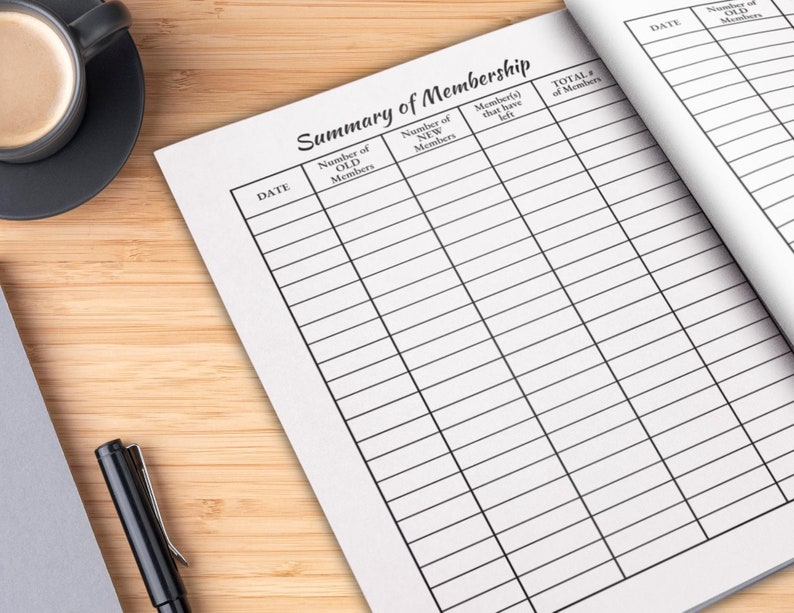 Editable Church Membership Record Book Template (canva Template) - Etsy