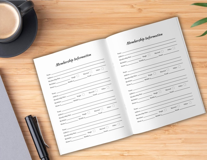 Editable Church Membership Record Book Template (canva Template) - Etsy