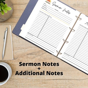 Church Journal Sermon Notes Bible Study Notes Sunday School - Etsy