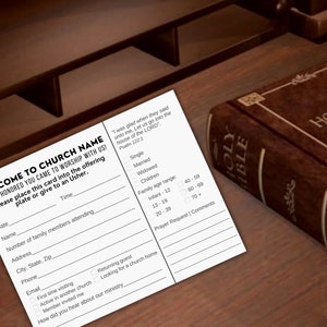 Editable Church Welcome Pew Card Template (canva) - Etsy