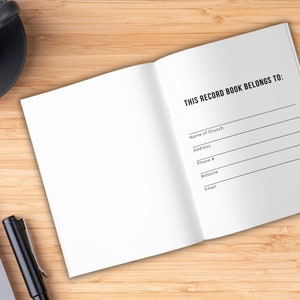 Editable Church Membership Record Book Template (canva Template) - Etsy