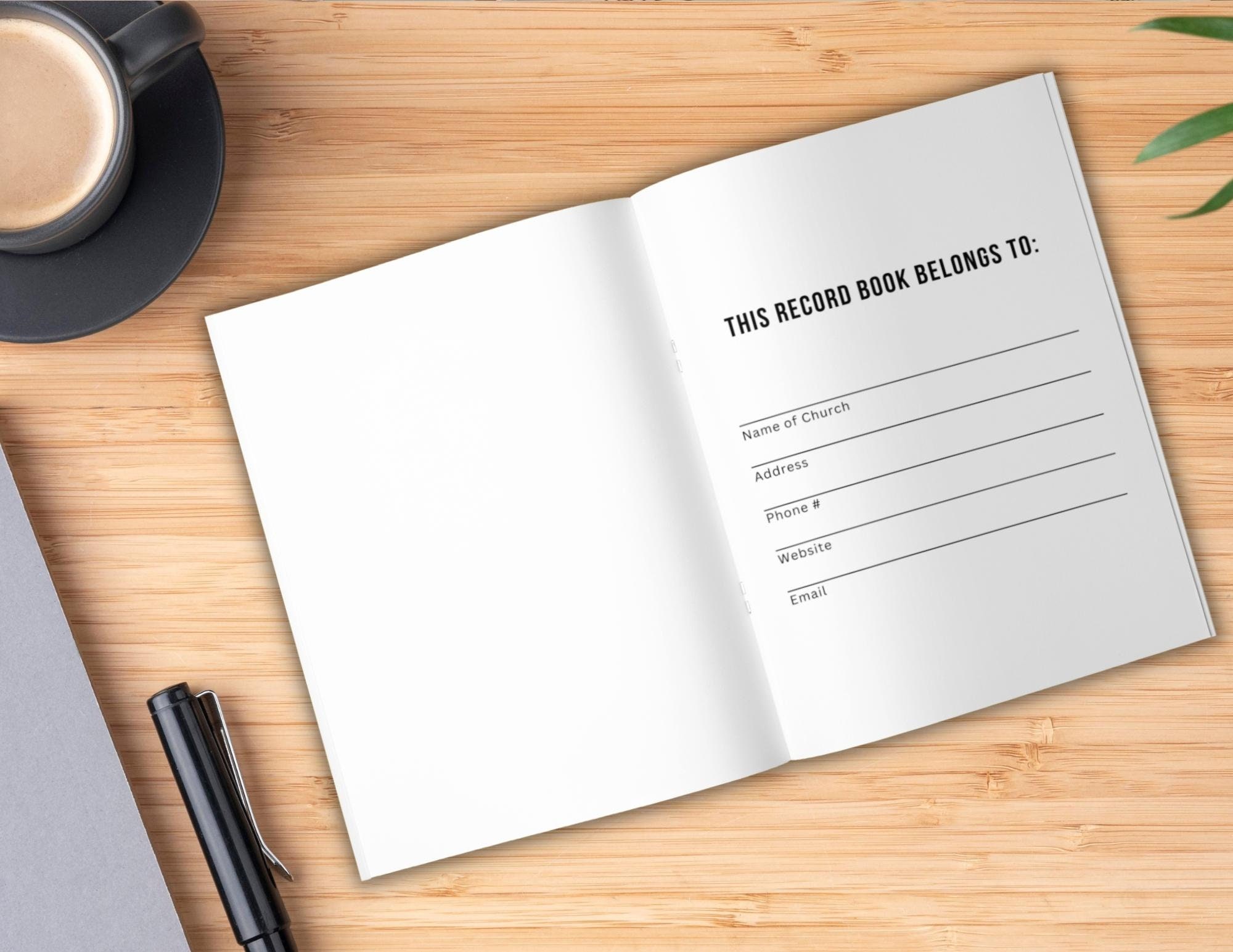 Editable Church Membership Record Book Template (canva Template) - Etsy
