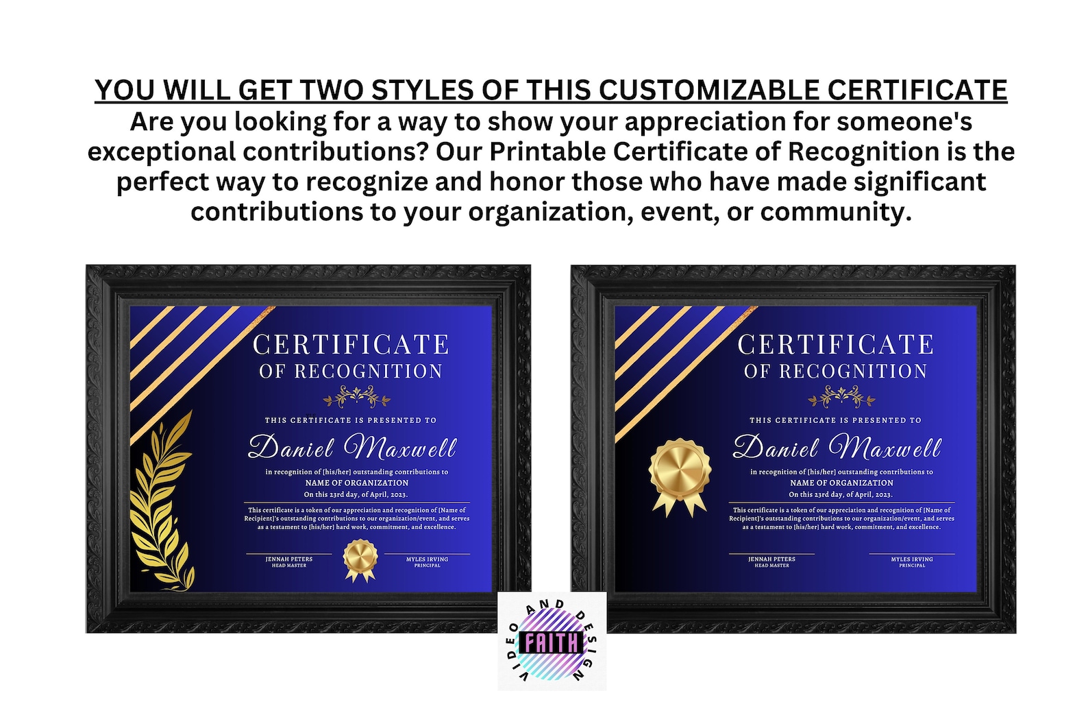 Elegant Certificate of Recognition for Honoring Achievements and ...