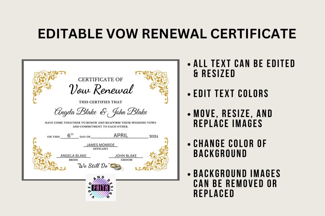 52-week Marriage Devotional + Vow Renewal Certificate | Printable KJV ...