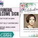 Floral Funeral Welcome Sign Template, Editable Memorial Service Poster ...