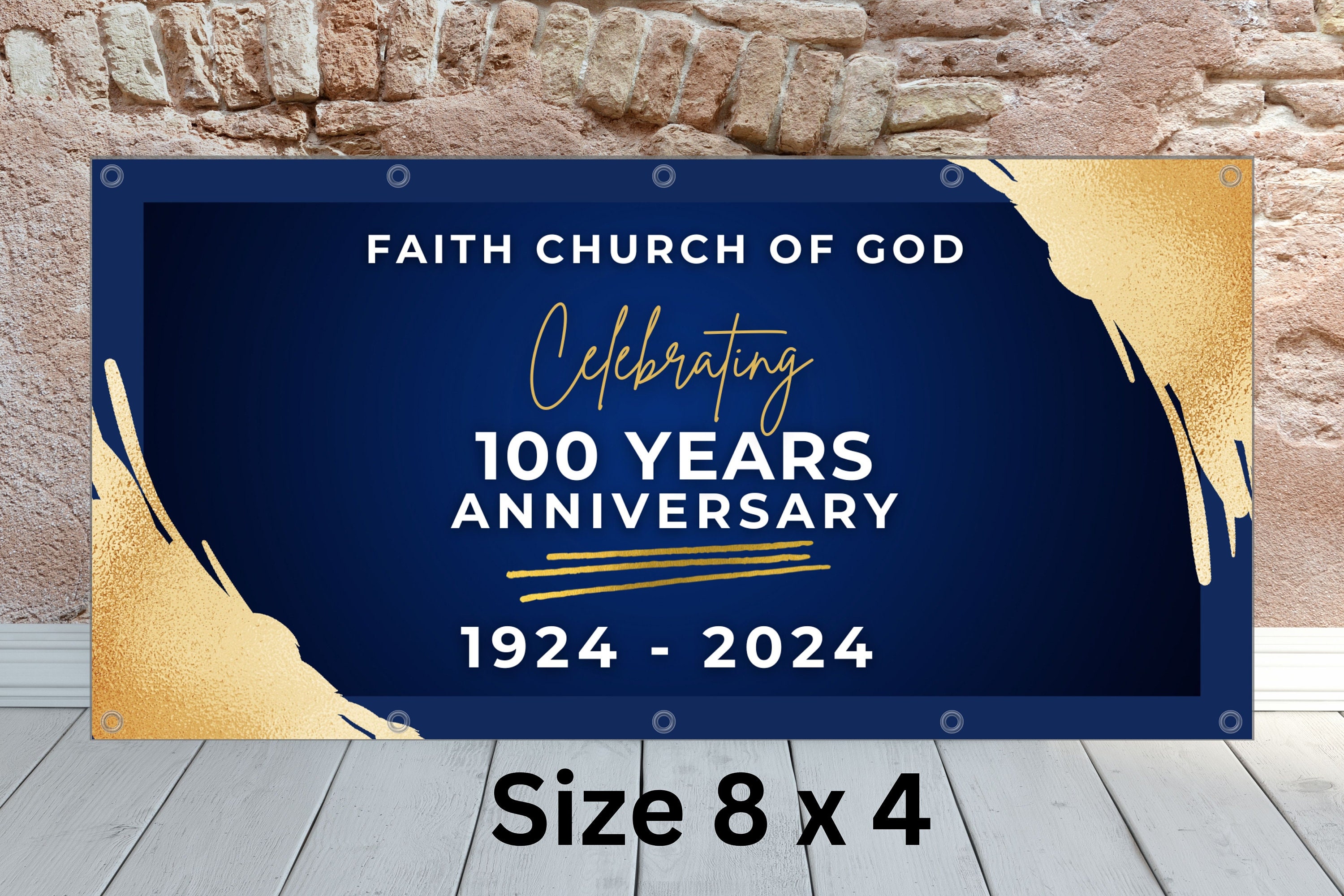Editable Church Anniversary Banner Template | Church Celebration Wall ...