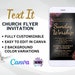 Church Invitation Flyer Template, Text Messaging and Social Media ...