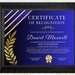 Elegant Certificate of Recognition for Honoring Achievements and ...