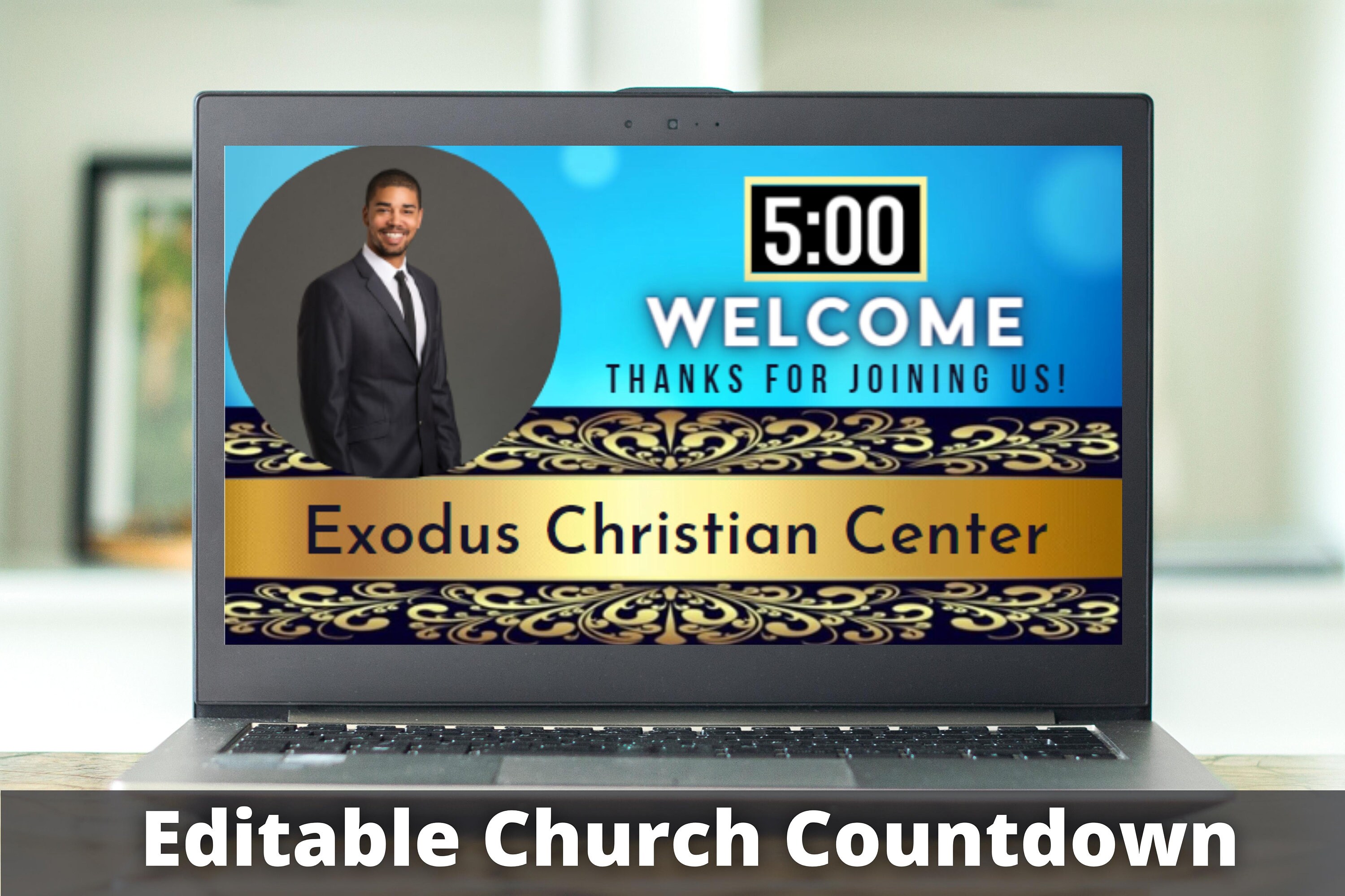 Editable Church Countdown Intro With Music, Facebook, Zoom, Youtube ...