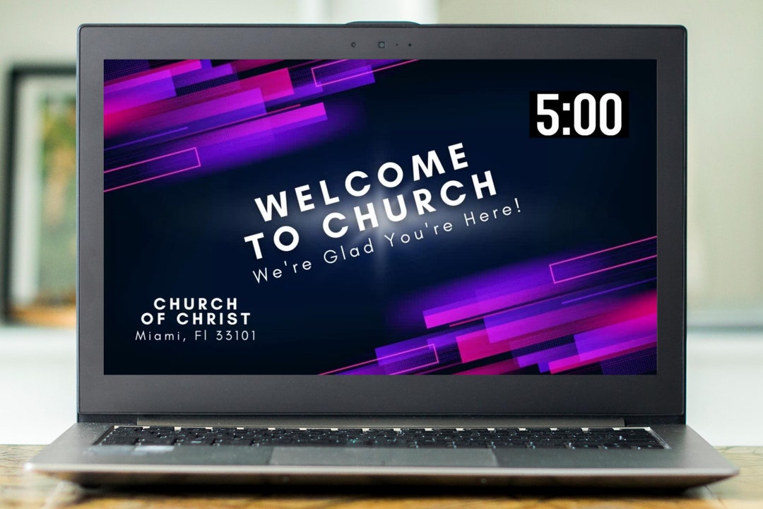 Editable Countdown Intro for Church Services With Music, Facebook, Zoom ...
