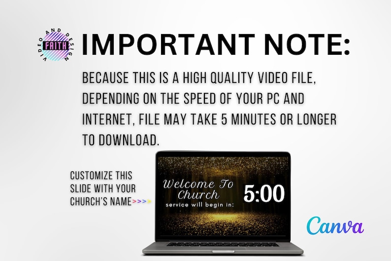 Editable Church Countdown Video: 5-minute Canva Template (digital ...