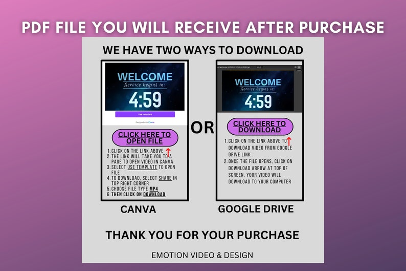 Church Countdown Timer Video: Worship Service Intro (digital Download ...