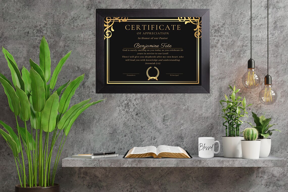 Editable Elegant Religious Honor Award Certificate, Appreciation Award ...