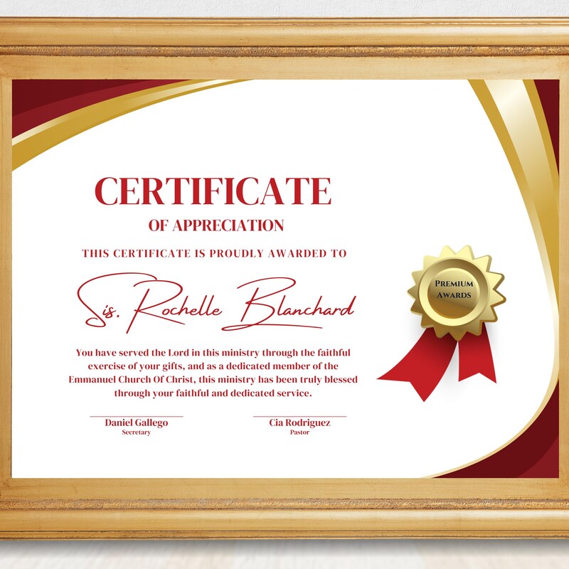 Church Promotion Certificates - Etsy