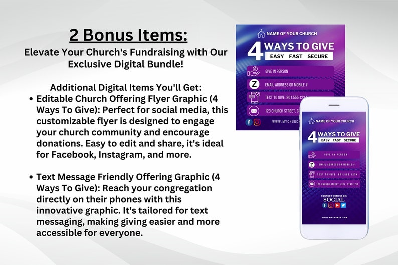 Editable Church Offering Motion Graphic: Loopable Giving Guide (digital ...
