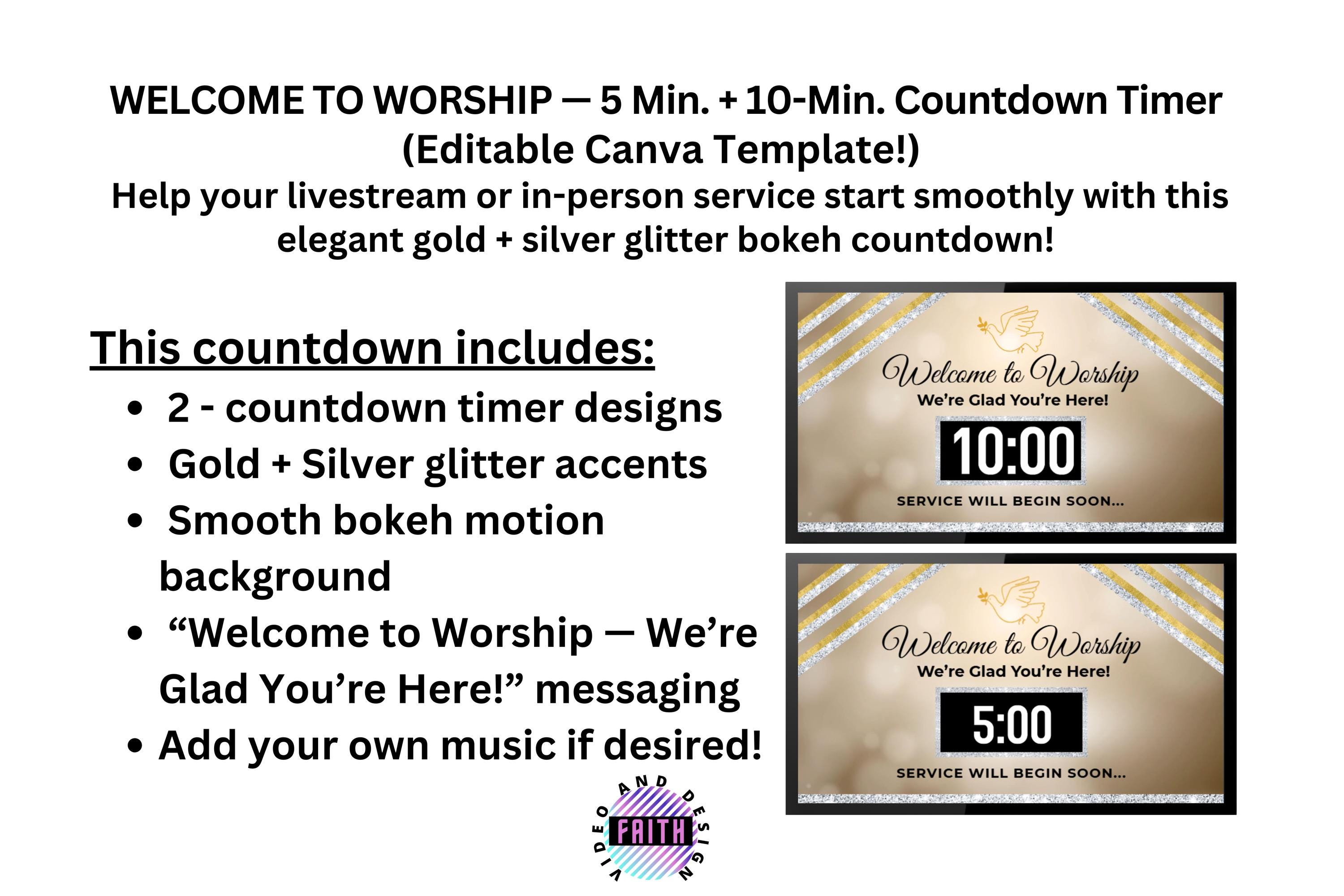 Editable Church Countdown Timers | 5-minutes & 10-minutes Welcome to ...