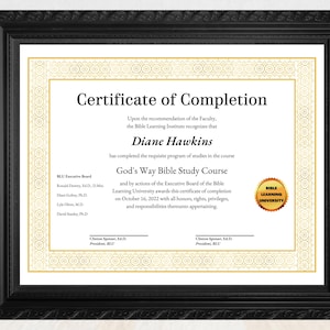 Editable Bible Study Certificate of Completion Template (digital ...