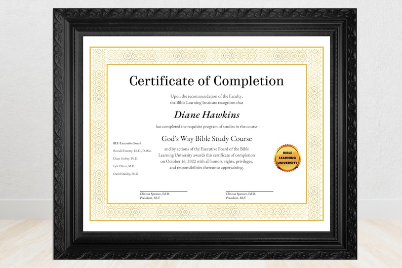 Editable Bible Study Certificate of Completion Template (digital ...