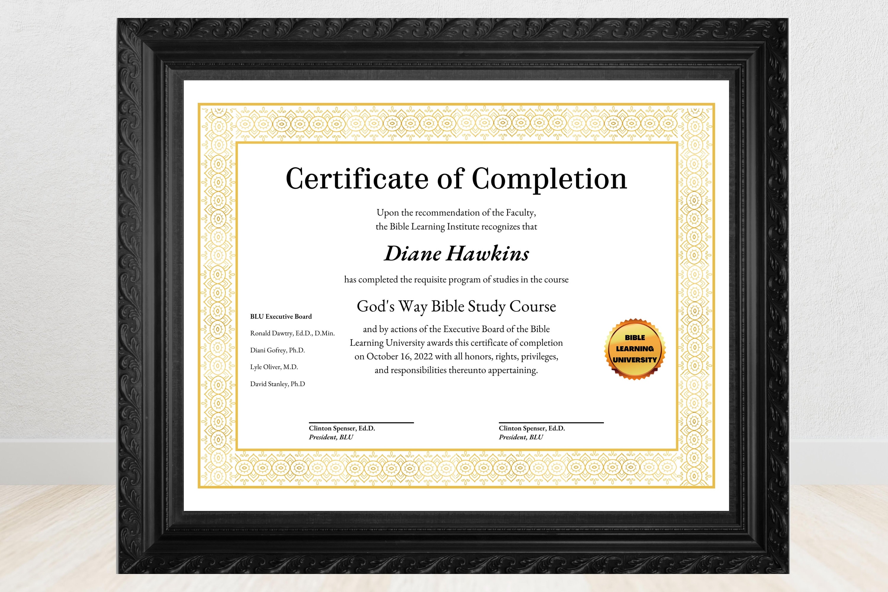 Editable Ministry Certificate of Completion Template, Bible Study ...