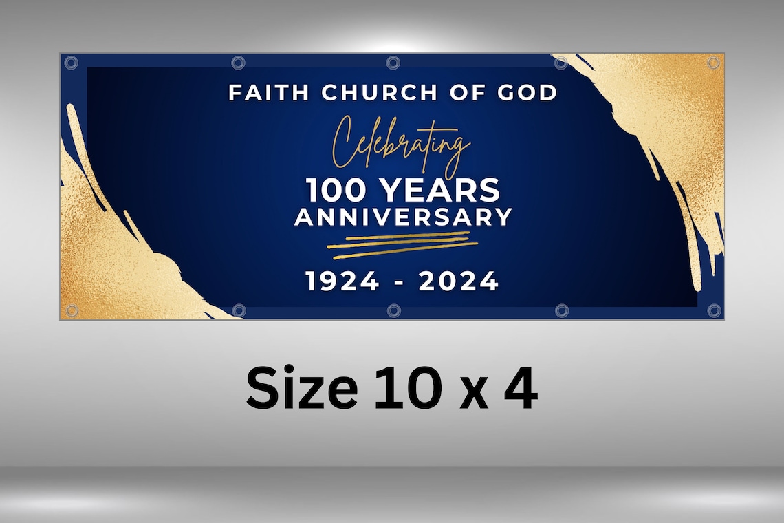 Editable Church Anniversary Banner Template | Church Celebration Wall ...
