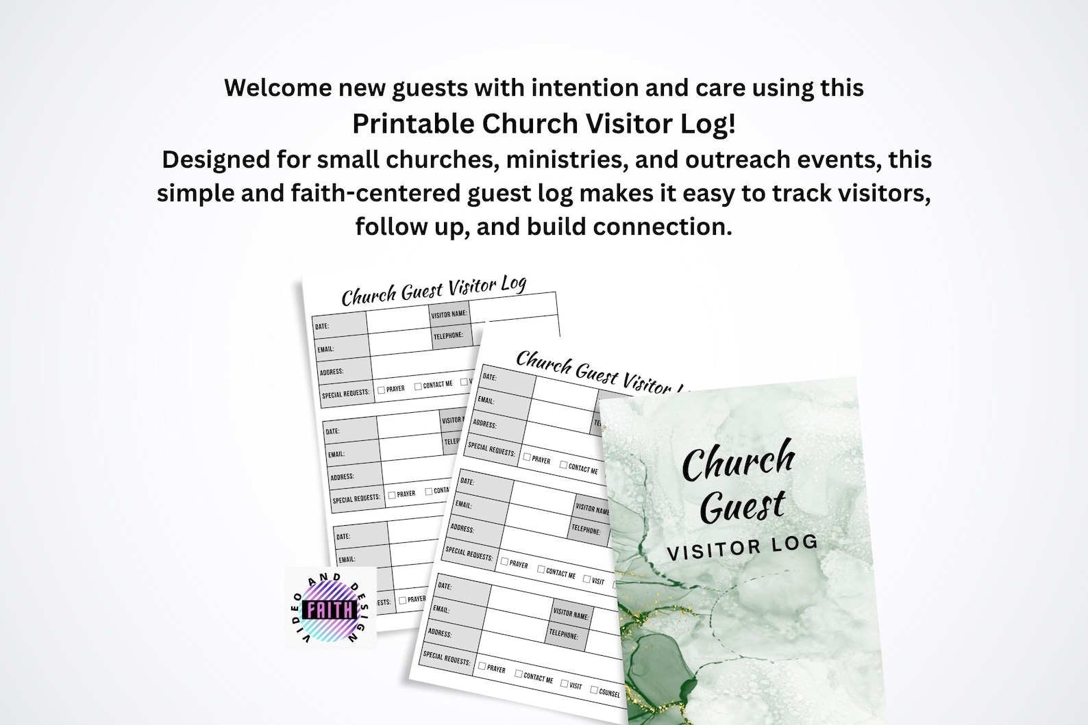 Printable Church Visitor Log: Guest Contact Form (PDF Download) - Etsy