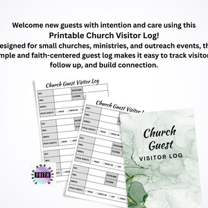 Printable Church Visitor Log: Guest Contact Form (PDF Download) - Etsy