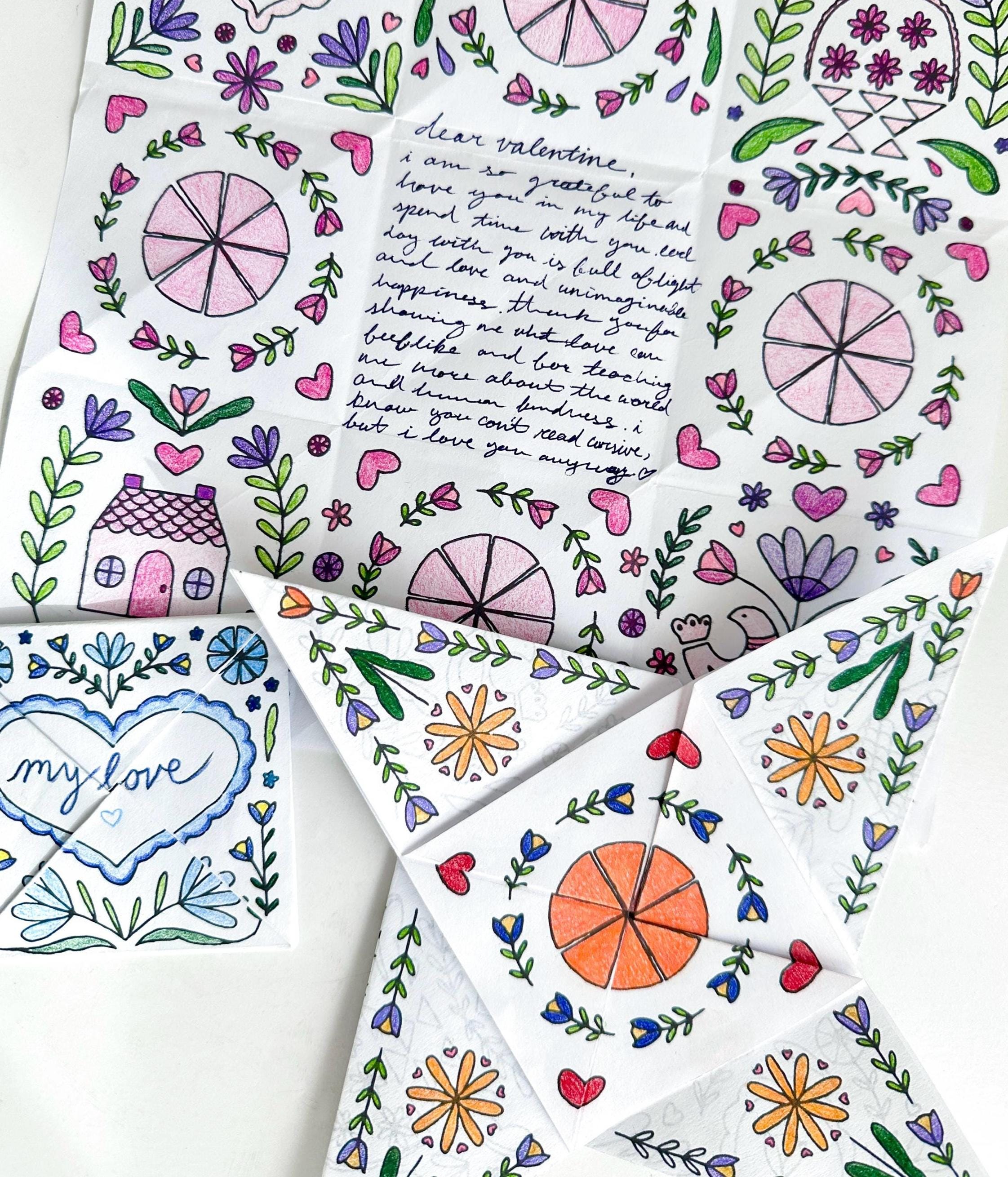 Printable Victorian Paper Puzzle Purse | Folk Art Card | Printable Card ...