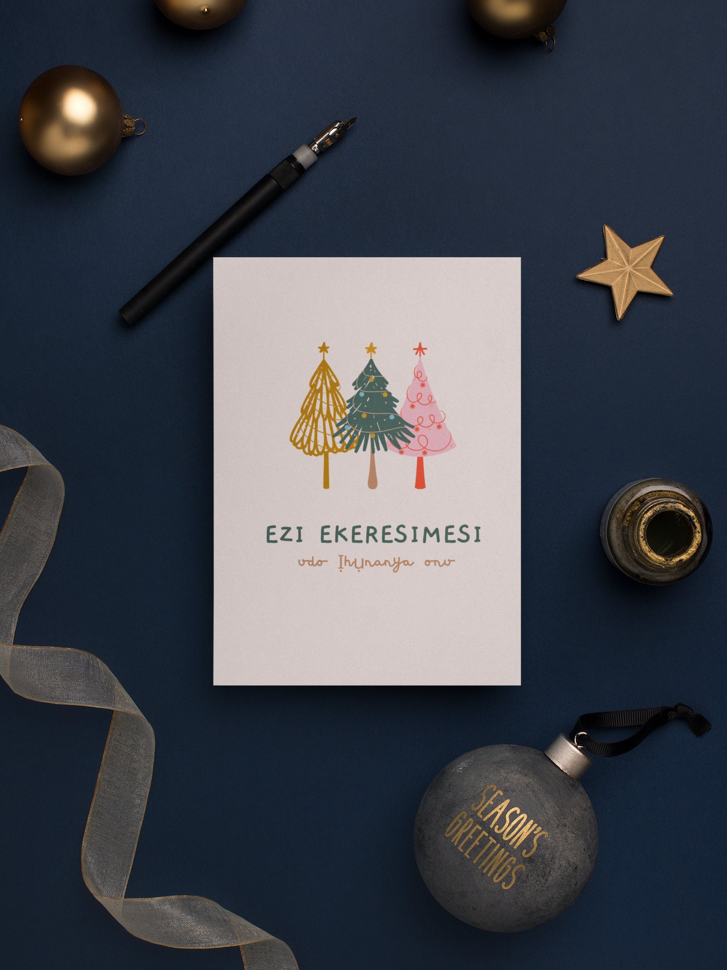 Igbo Christmas Greeting Card | Nigerian Festive Card - Etsy UK