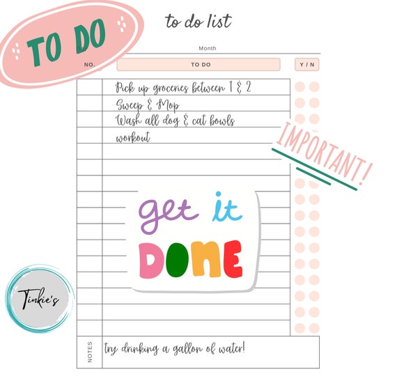 To Do List Printable Minimalist Planner to Do Honey Do - Etsy