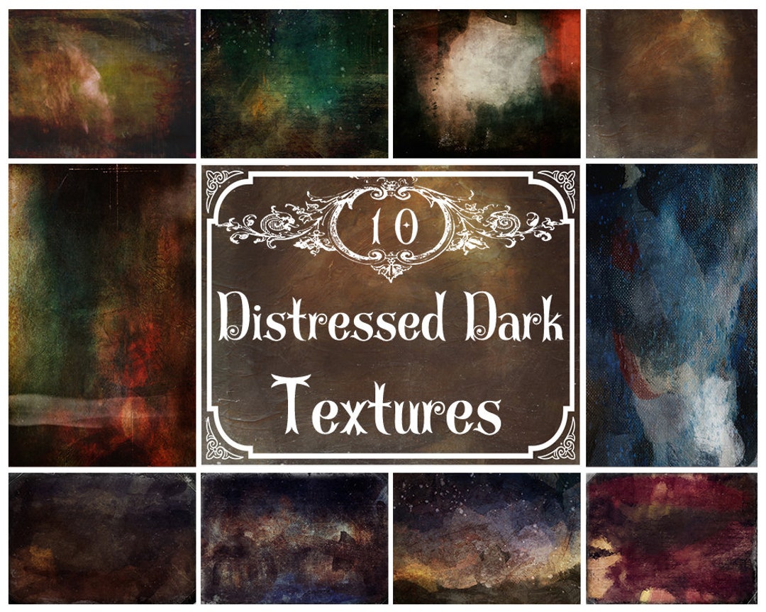 Distressed Dark Textures, Photoshop Overlays, Fine Art Textures ...