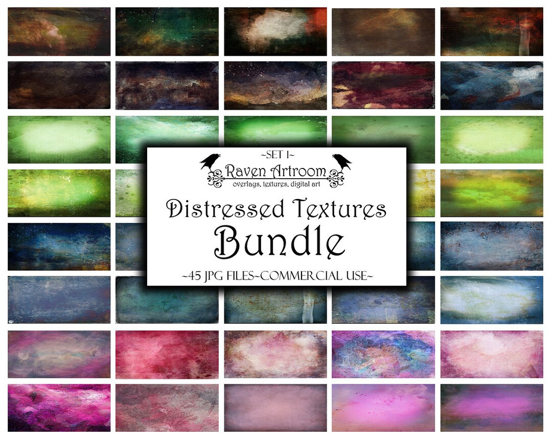 45 Distressed Textures Bundle, Photoshop Textures, Photoshop Overlays ...