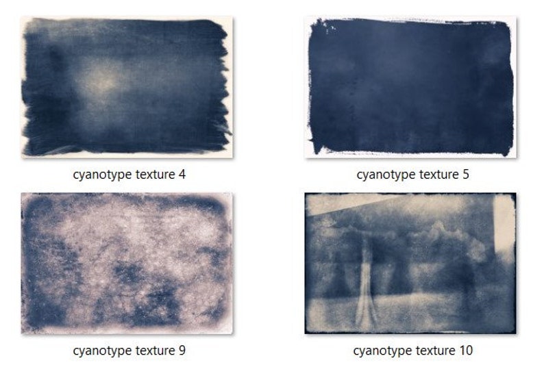 Cyanotype Textures Photoshop Textures Photoshop Overlays - Etsy