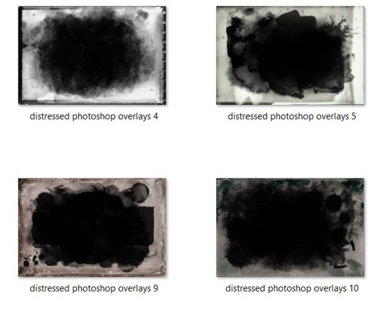 10 Clipping Masks, Distressed Photoshop Overlays, Overlays, Textures ...