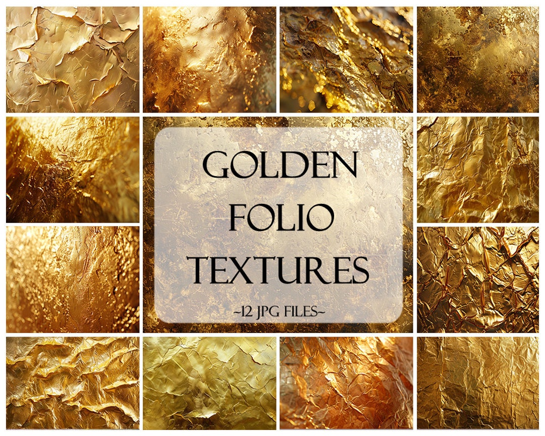 Golden Folio Textures, Photoshop Overlays, Vintage Textures, Grunge ...