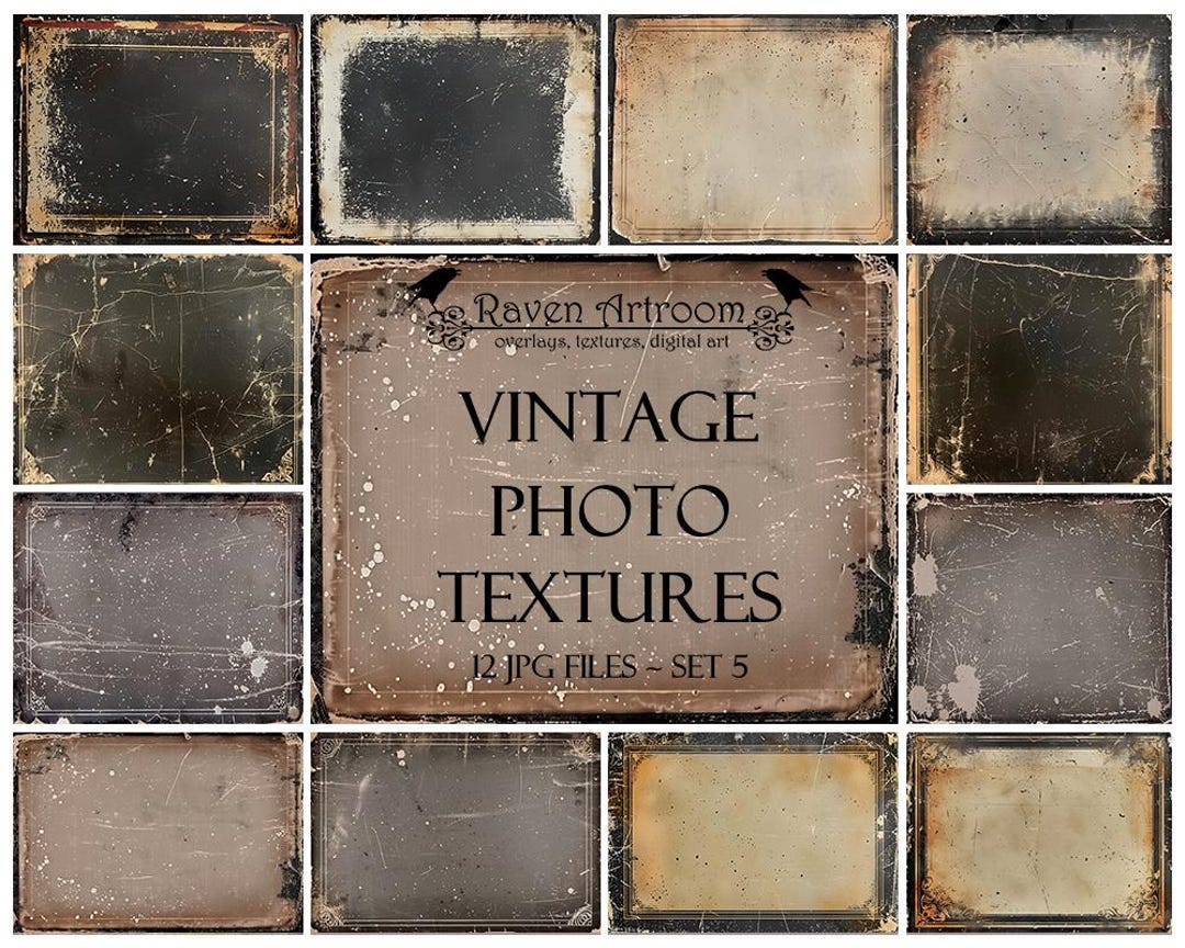 Vintage Photo Textures, Portrait Overlays, Wet Plate Collodion Textures ...