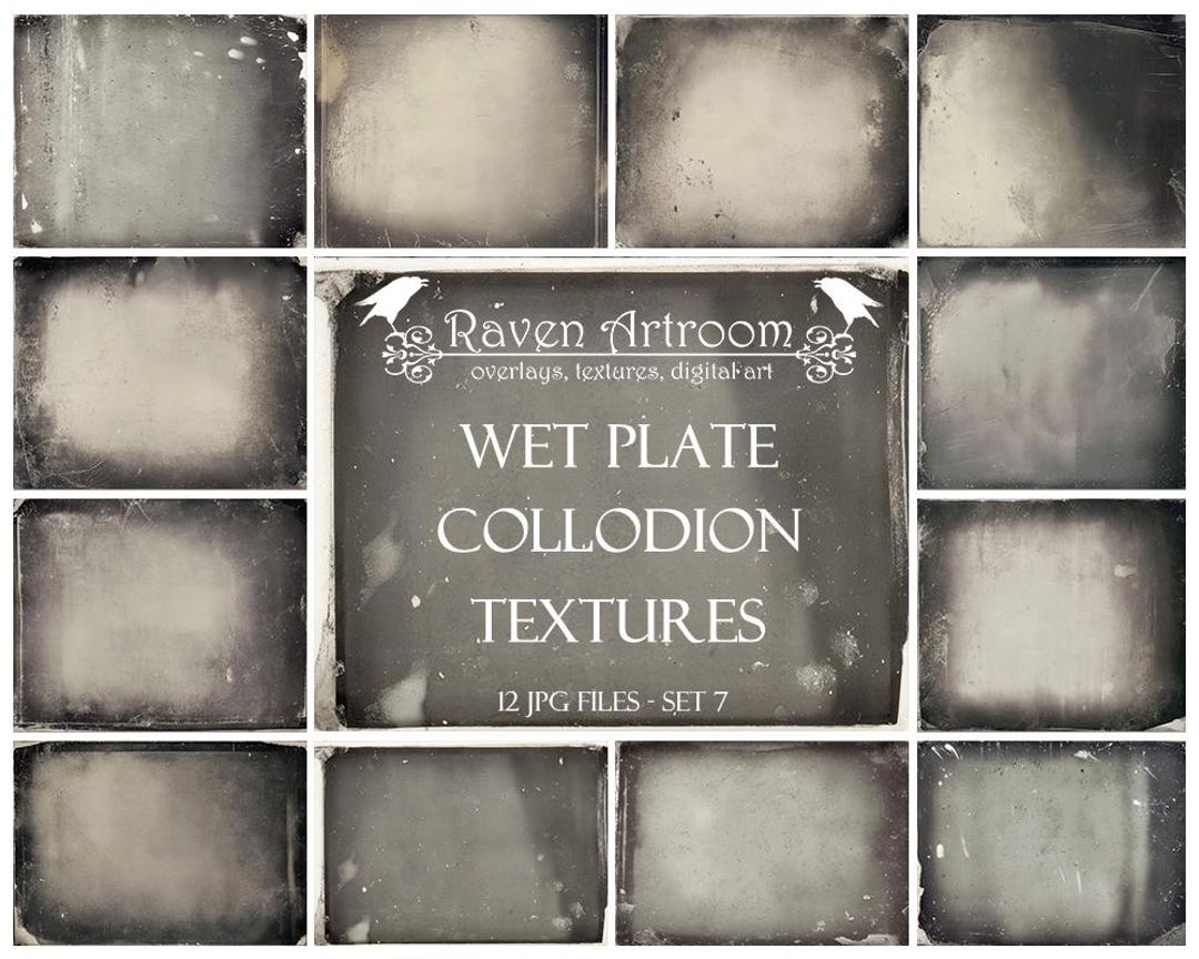 Wet Plate Collodion Textures, Photoshop Overlays, Digital Backgrounds ...