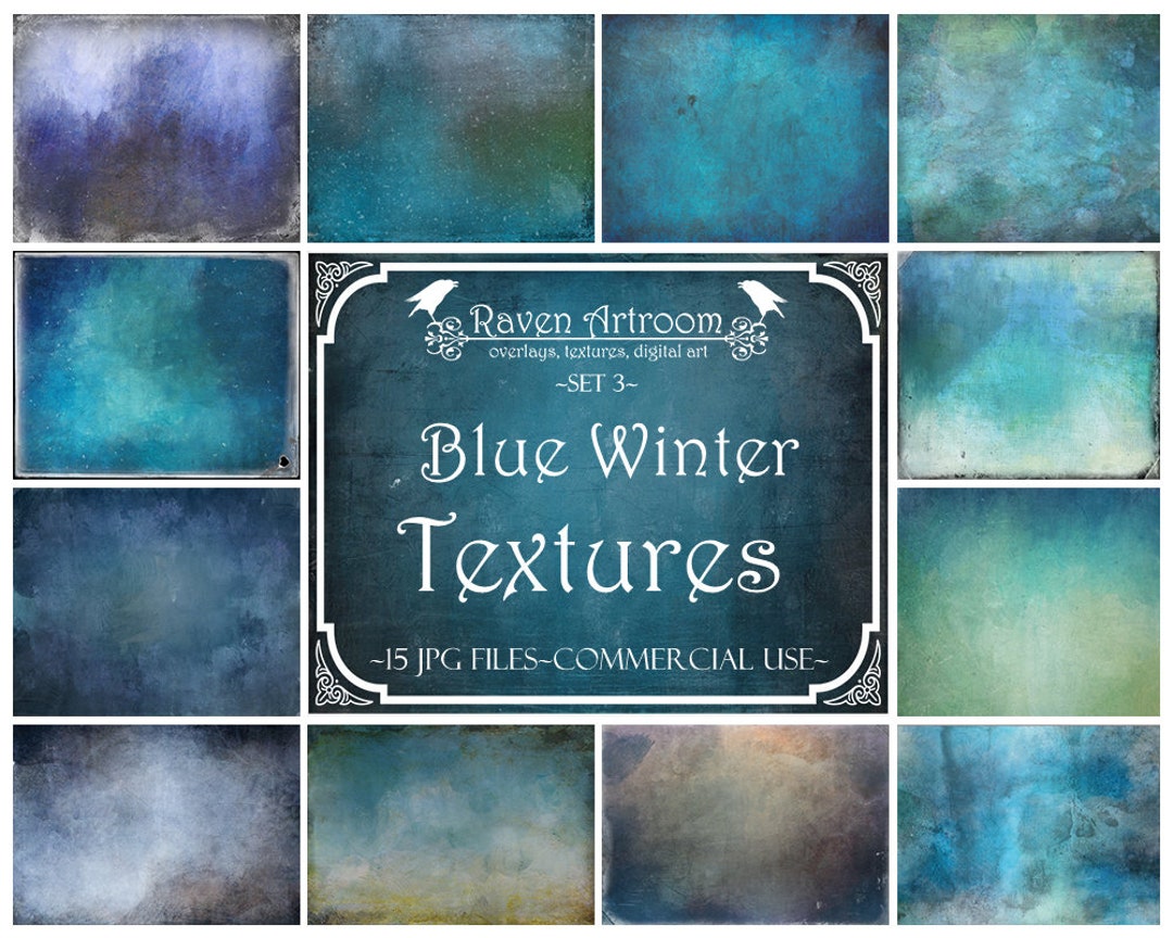 Blue Winter Textures, Photoshop Textures, Photoshop Overlays, Vintage ...